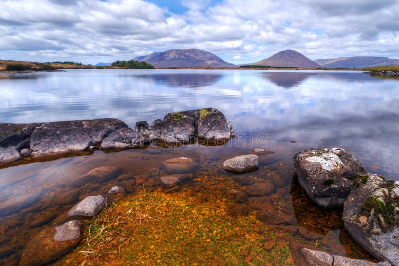 Connemara Mountains and Lake Stock Image - Image of ireland, calm: 24528969