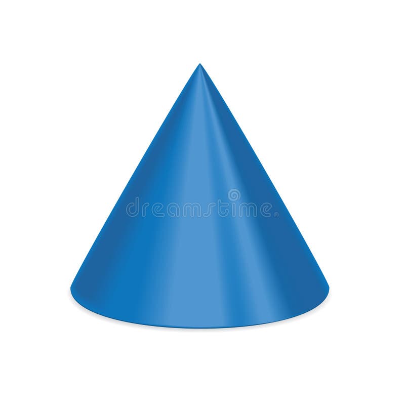 Cono azul 3d ilustración del vector. Ilustración de idea - 154466837