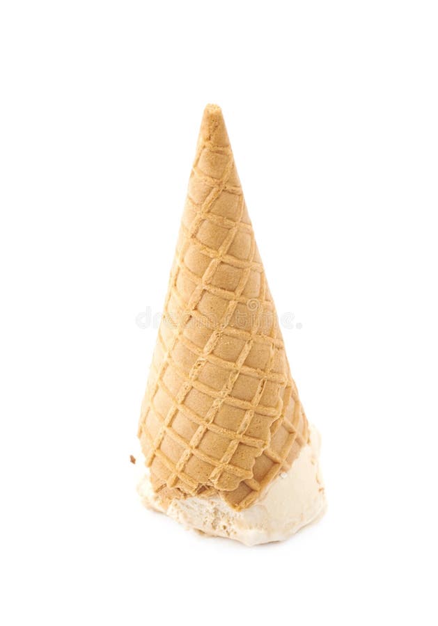 Cono De La Galleta Del Helado Aislado Foto de archivo - Imagen de color ...