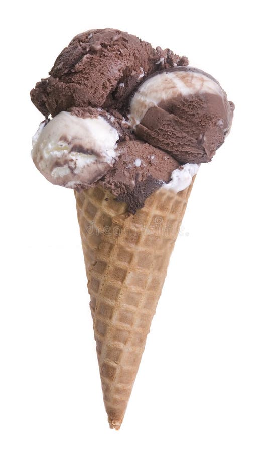 Cono Di Gelato Del Cioccolato Immagine Stock - Immagine di freddo ...