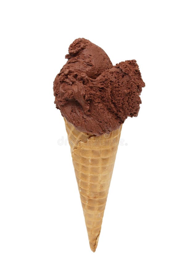 Cono gelato al cioccolato fotografia stock. Immagine di freddo - 14311050