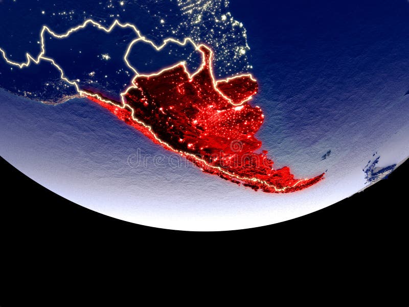 Cono Sur Con Las Banderas En Mapa Stock de ilustración - Ilustración de ...