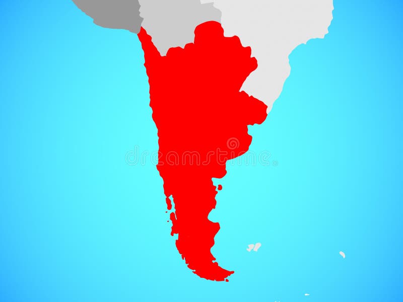 Cono Sur en mapa stock de ilustración. Ilustración de americano - 130610796