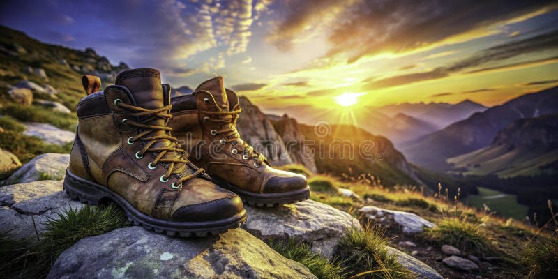 Conquer the Trail Stunning Hiking Boot Photography Showcases Rugged ...