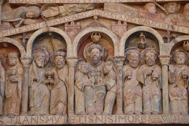 Conques stock photo. Image of landmark, compostela, tower - 57137586