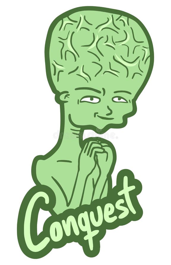 Conquest brain alien stock vector. Illustration of comic - 67501792