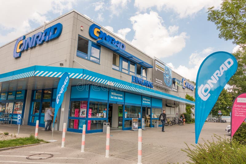 Conrad store exterior editorial stock photo. Image of electronics ...