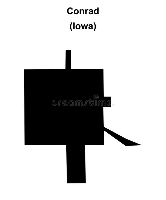 Conrad outline map stock vector. Illustration of cartography - 387202455