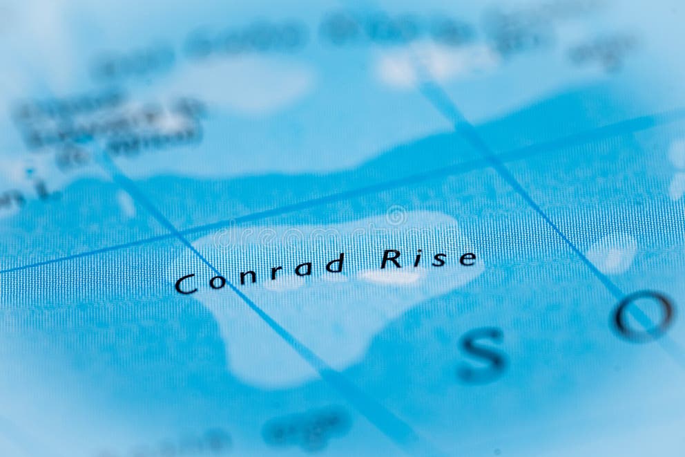 Conrad Rise Highlighted on a World Map Stock Photo - Image of geography ...