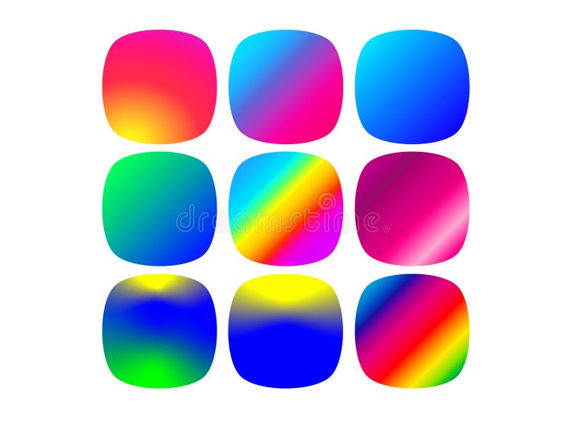 Cons Bright Colorful Vector Gradients Collection Stock Vector ... Cons Bright Colorful Vector Gradients Collection Stock Vector ...