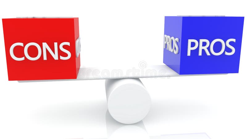 Cons and Pros As Different Choices in Life - Pictured As Words Cons ...