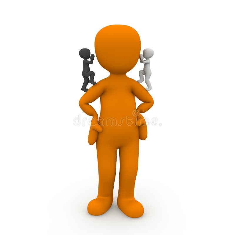 Devil Angel Shoulder Stock Illustrations – 120 Devil Angel Shoulder ...