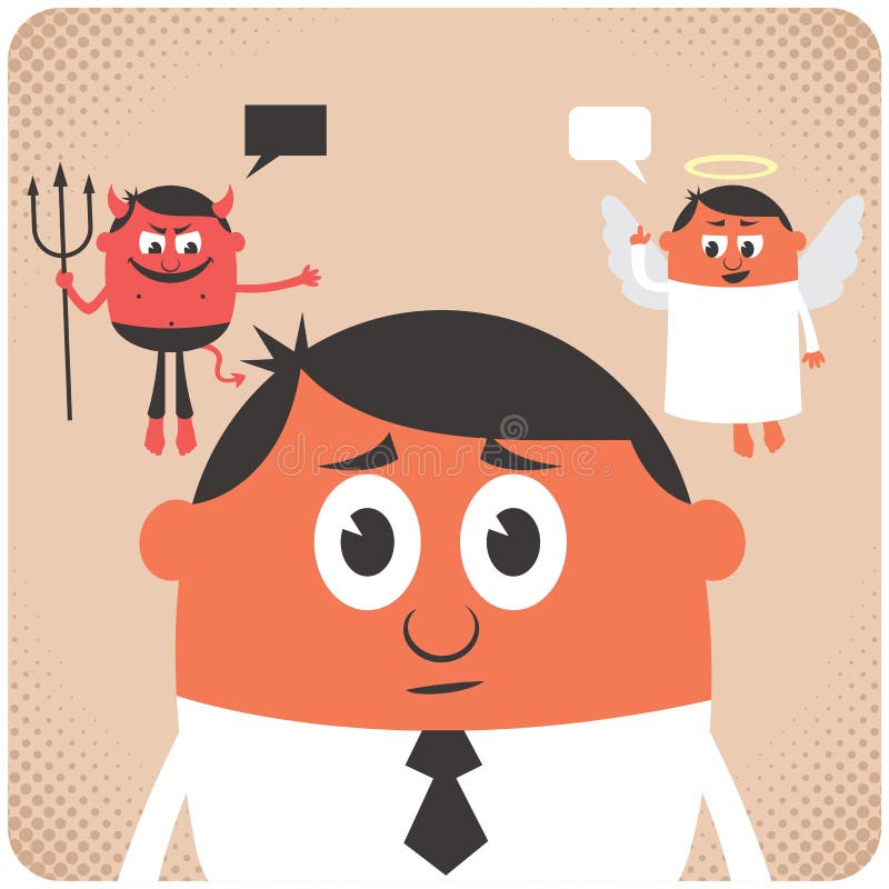 Conscience stock vector. Illustration of square, decision - 50299942