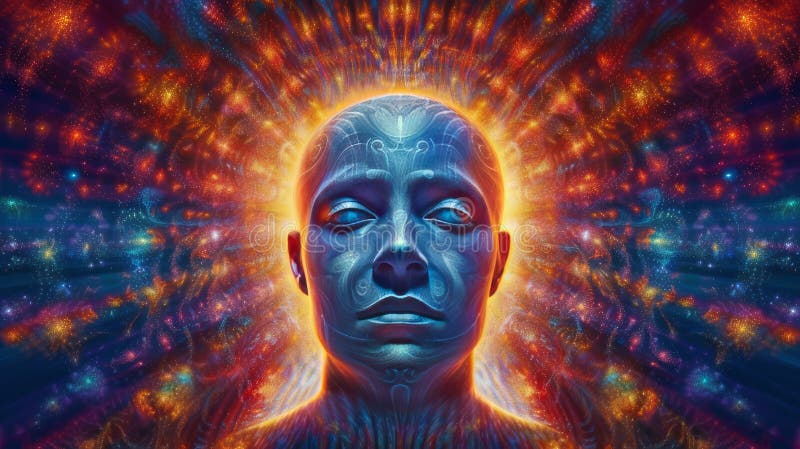 Consciousness of the Universe, Unity, Psychedelic Trip. New Age Concept ...