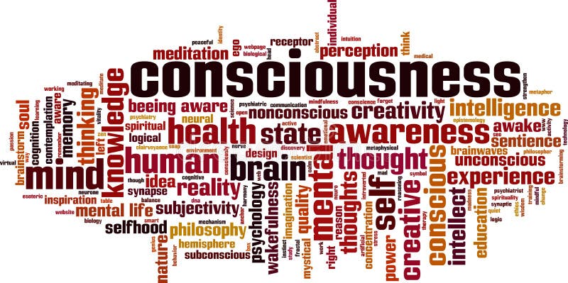 Consciousness word cloud stock vector. Illustration of experience ...