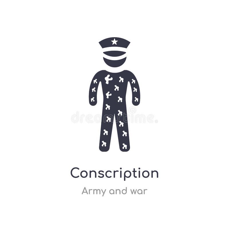 Conscription Icon. Isolated Conscription Icon Vector Illustration from ...
