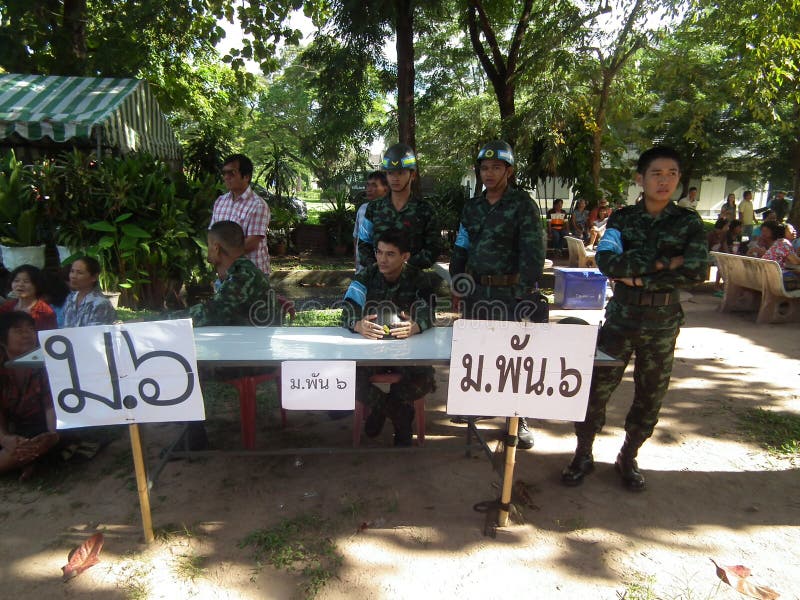 Conscription in Thailand editorial stock image. Image of army - 70699619