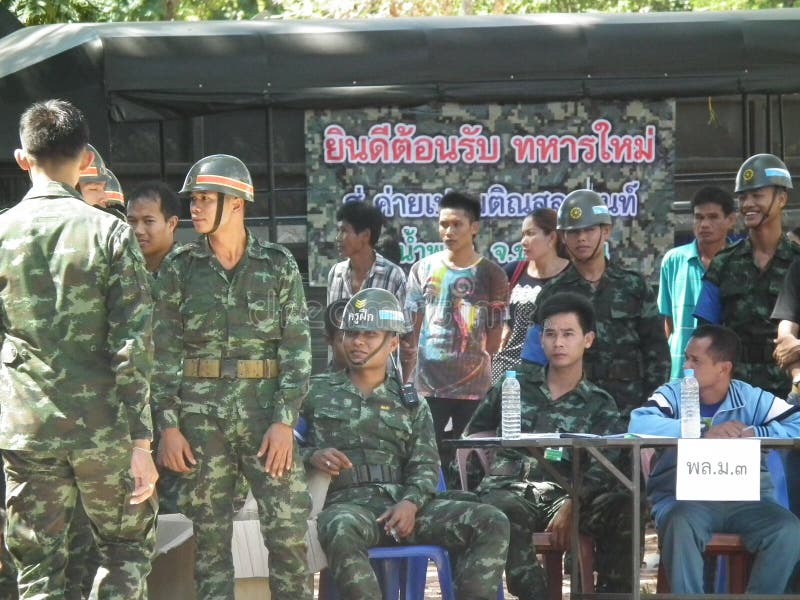 Conscription in Thailand editorial stock photo. Image of army - 70700358