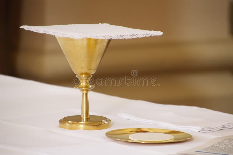 Consecration of Bread and Wafer Wine Stock Image - Image of blood ...