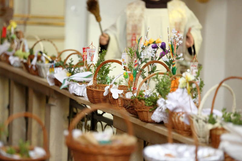 Consecration of Easter Food, Cakes, Eggs and Other Dishes in the Church ...