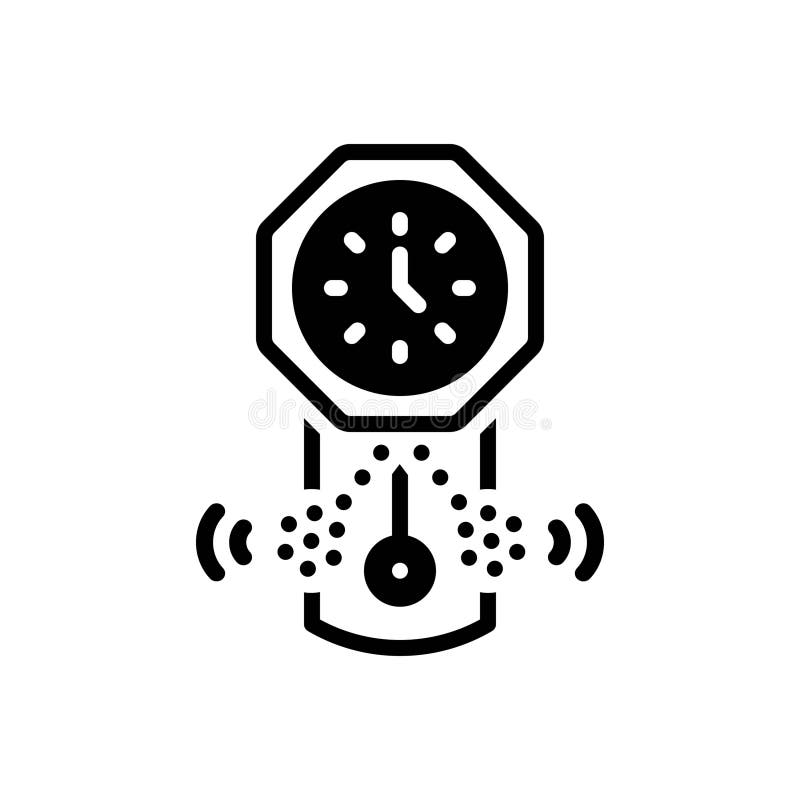 Black Solid Icon for Consecutive, Continuously and Clock Stock Vector ...