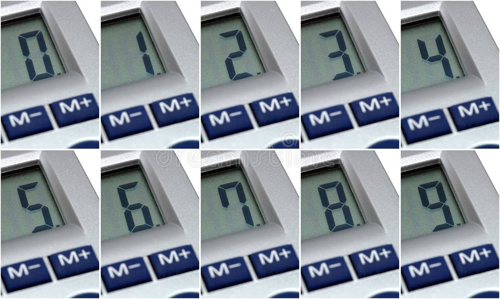 Consecutive numbers stock photo. Image of display, screen - 4740518