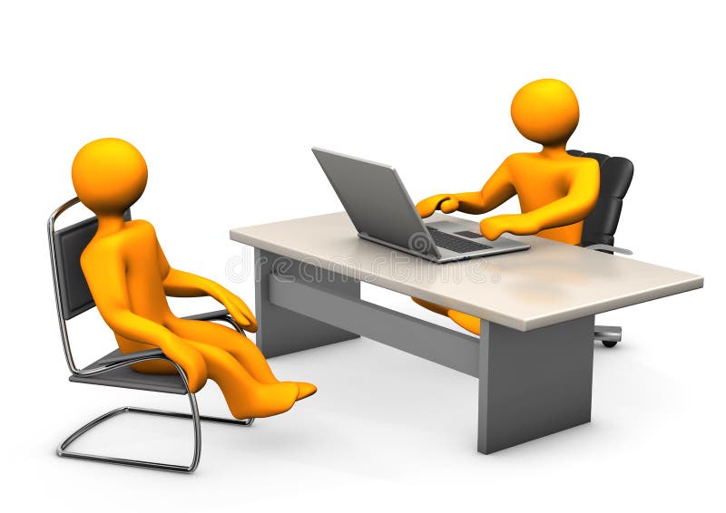 Conseiller et client illustration stock. Illustration du fauteuil ...