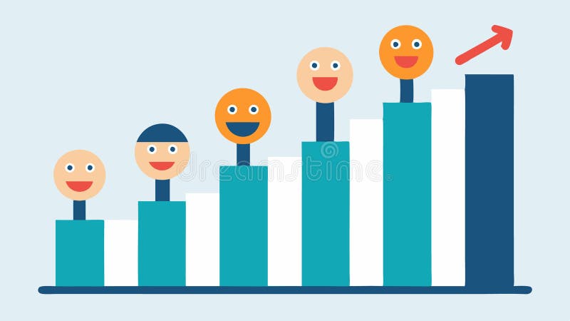 Consensus a Chart or Graph with Rising Bars Next To Happy Characters ...