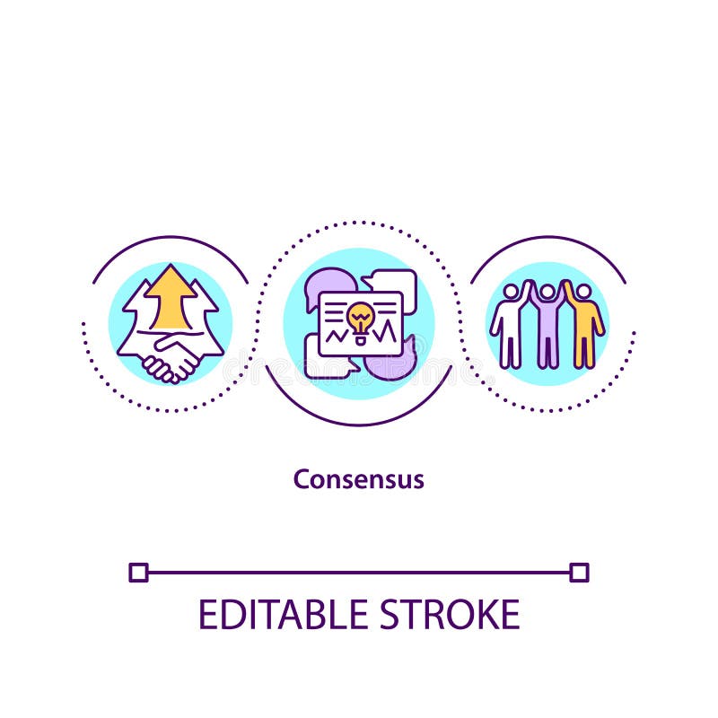 Consensus Icon Vector from Election World Collection. Thin Line ...