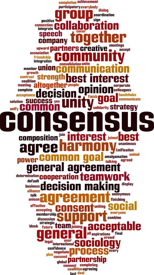 Consensus word cloud stock vector. Illustration of accepting - 177577500