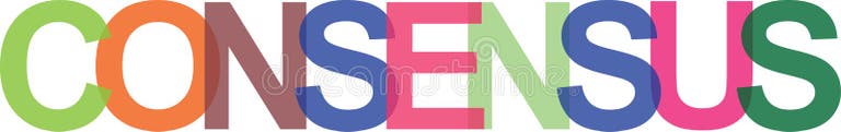Consensus word on white stock illustration. Illustration of emblem ...