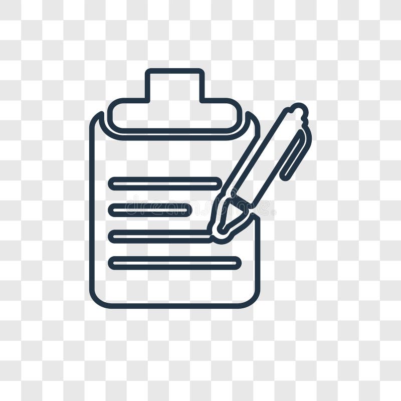 Outline Consent Vector Icon. Isolated Black Simple Line Element ...