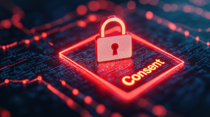 Consent Document with Secure Lock Symbol, Emphasizing Privacy and ...