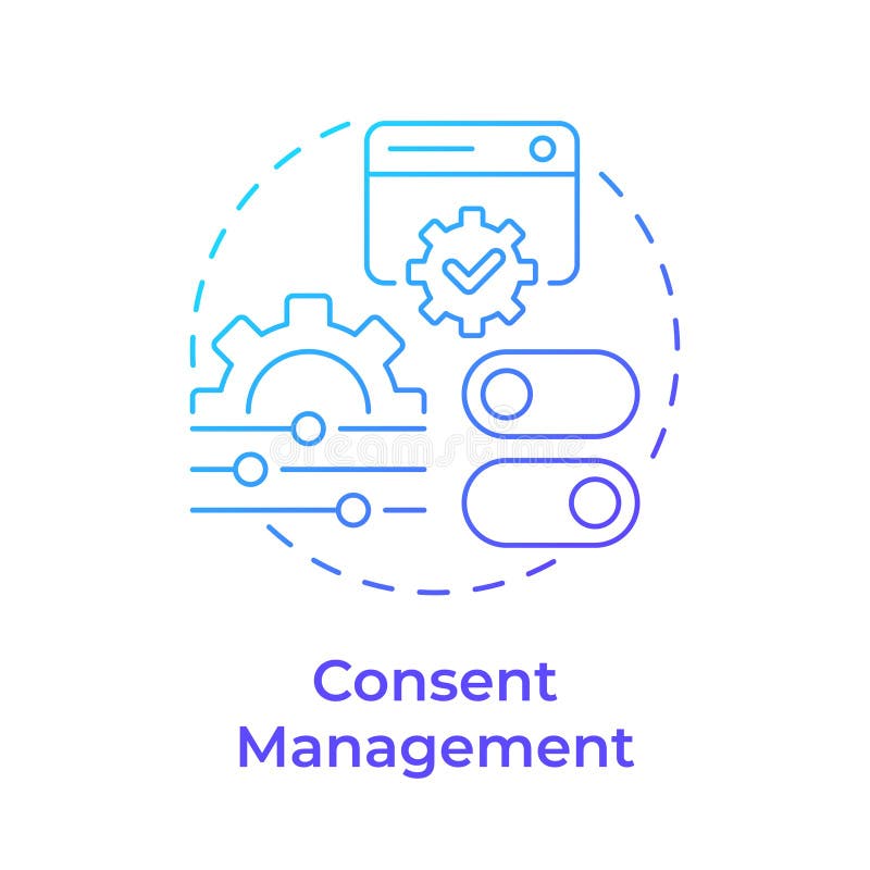 Consent Management Blue Gradient Concept Icon Stock Photos - Free ...