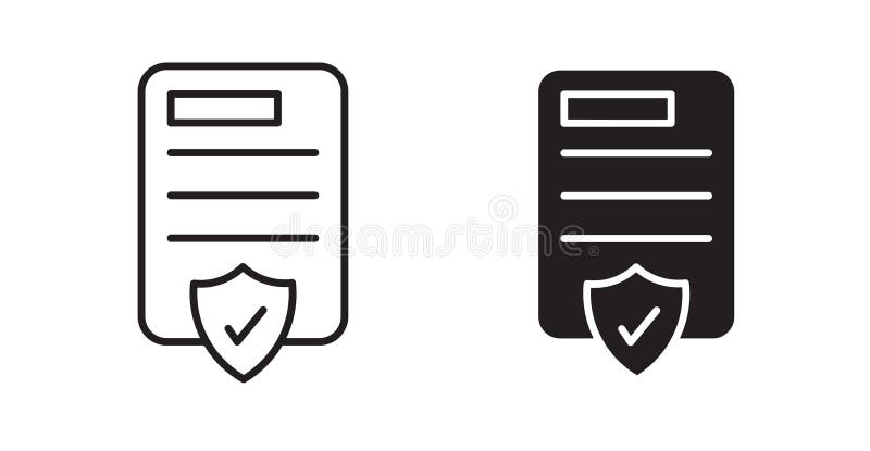 Consent Thin Line Vector Icon Set Stock Vector - Illustration of accept ...