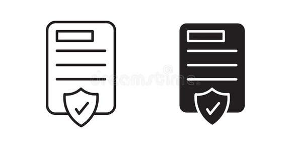 Consent Thin Line Vector Icon Set Stock Vector - Illustration of accept ...