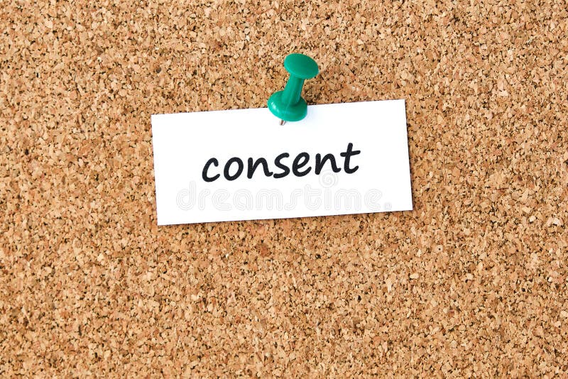 The Word CONSENT Written on Wooden Cubes Isolated on a Black Background ...