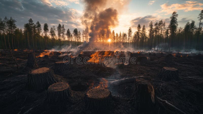 The Consequences of Deforestation are Clear in a Forest Decimated by ...