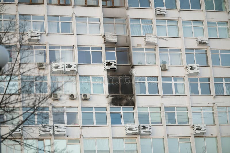 Consequences of a Fire in a Multi-storey Building. Damaged Multi-storey ...