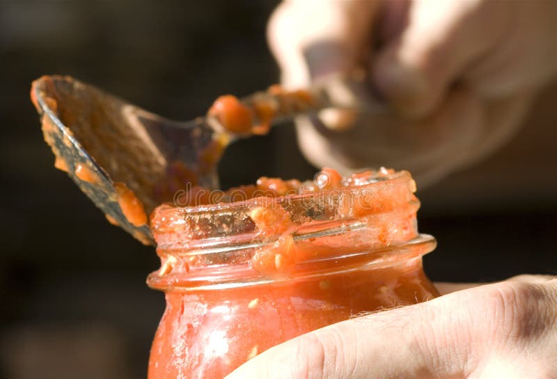 Conserva Di Pomodoro Fatta in Casa Stock Image - Image of pizza, legume ...