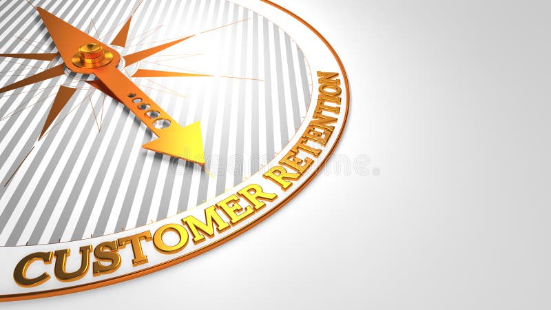 Conservation De Client Sur La Boussole D'or Illustration Stock ...