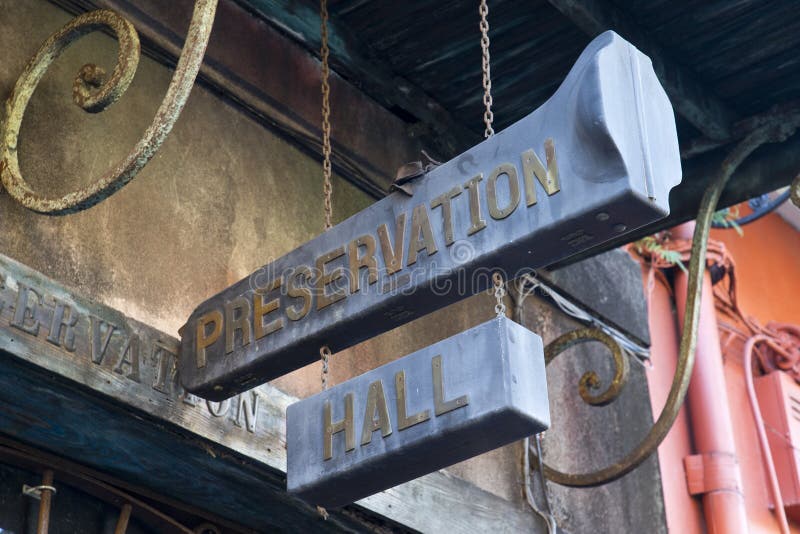 Conservation Hall Sign image stock éditorial. Image du course - 31859354