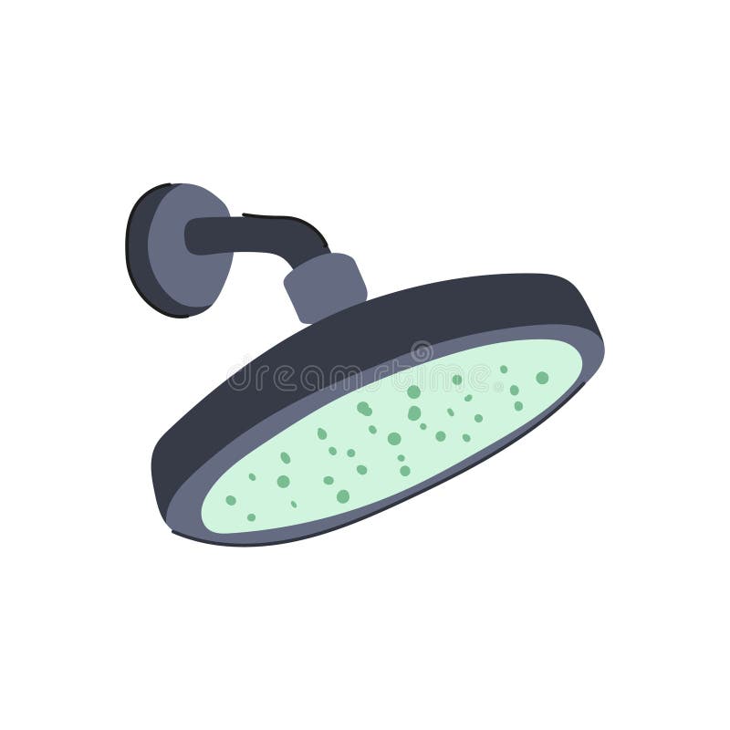 Conservation Low Flow Showerhead Cartoon Vector Illustration Stock ...