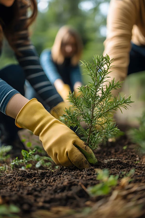 Conservation Stewards: Promoting Forest Growth Stock Illustration ...