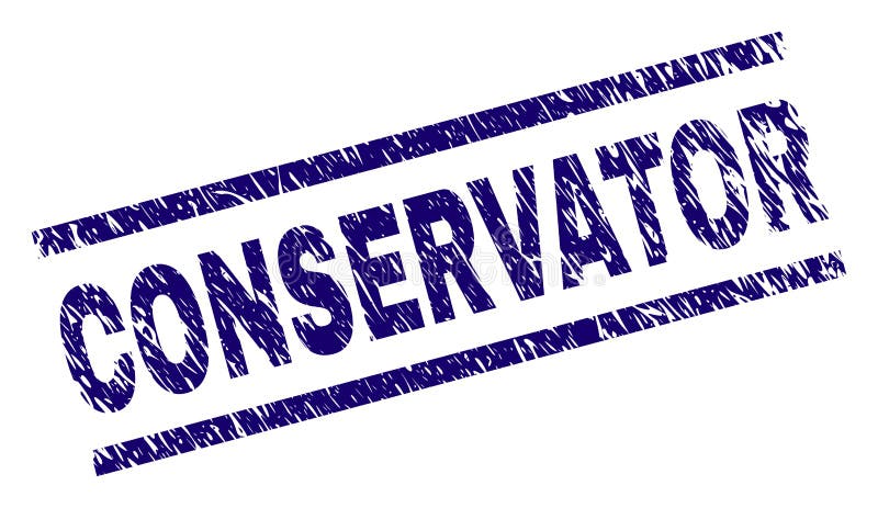 Scratched CONSERVATOR Framed Rounded Rectangle Stamp Stock Vector ...