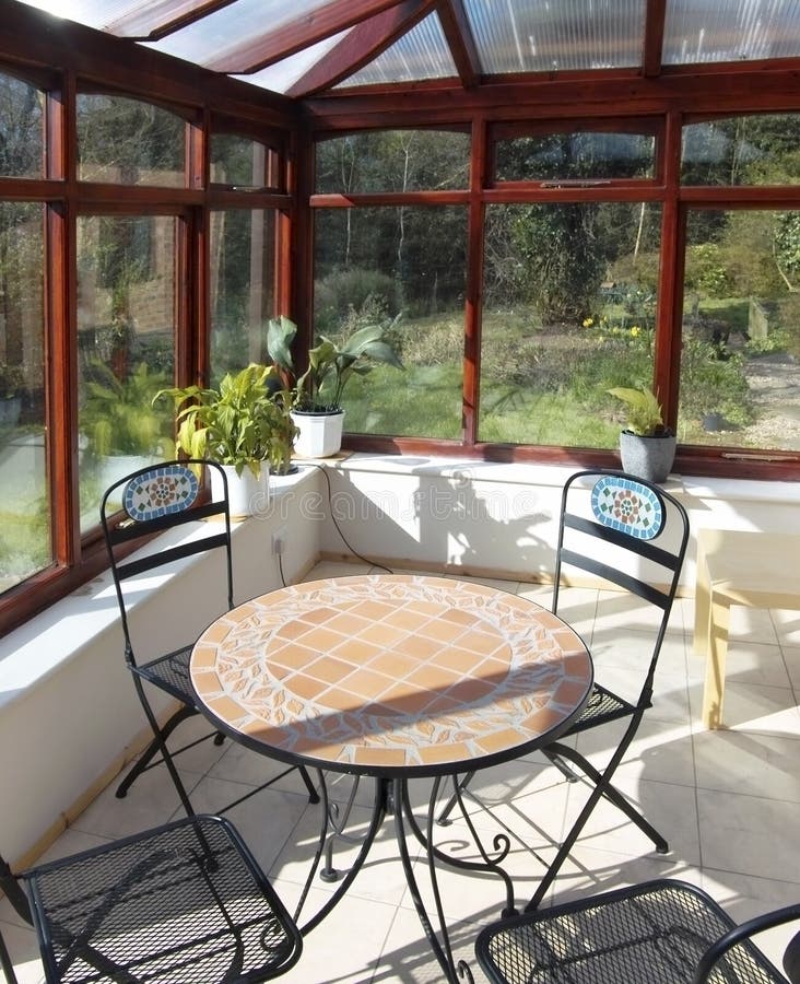 Conservatory stock image. Image of tables, glass, room - 3391267