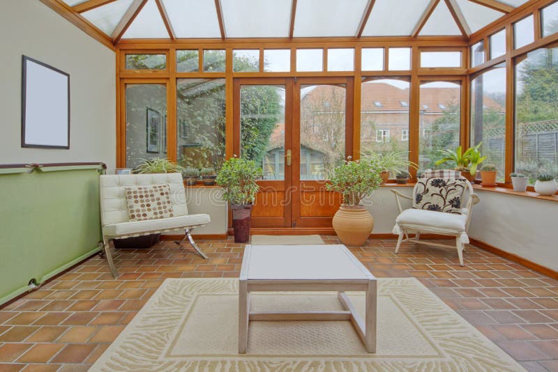 Dining room conservatory stock photo. Image of empty, interior - 4379828