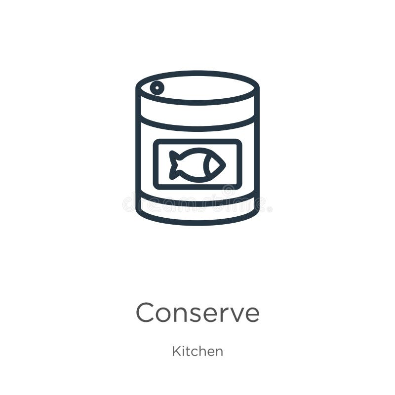 Conserve Icon Vector. Trendy Flat Conserve Icon from Kitchen Collection ...