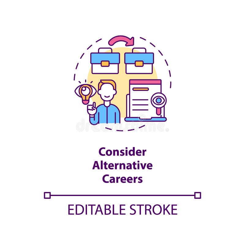 Consider Alternative Concept Icon Stock Vector - Illustration of icon ... Consider Alternative Concept Icon Stock Vector - Illustration of icon ...