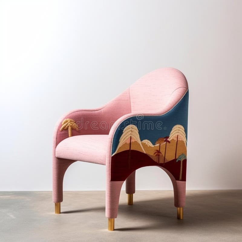 Modern Chair with Shadow on Isolate Background Stock Image - Image of ...